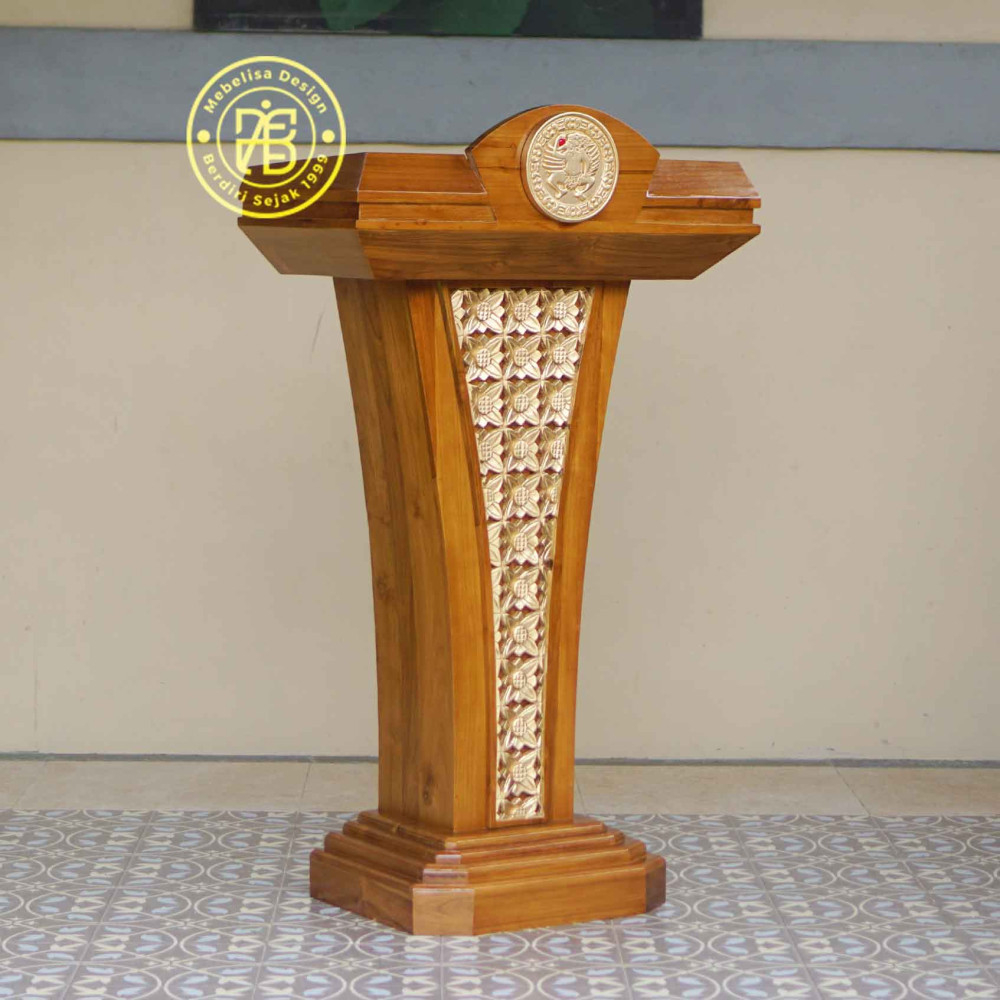 Jual Meja Podium Pidato Minimalis Kayu Jati Ukiran Jokowi | Shopee ...