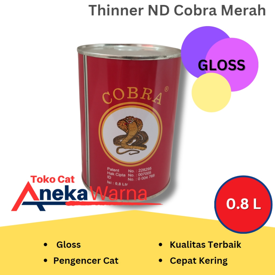 Jual THINNER ND COBRA MERAH 0.8L / TINER THINER ND COBRA MERAH 0.8L ...