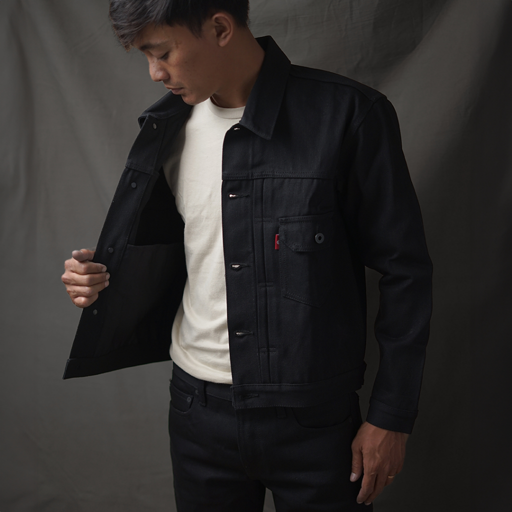 Jual The Denim Station -DEFECT SALE KUMBAKARNA 16oz Black x Black Type II Denim Jacket | Shopee ...