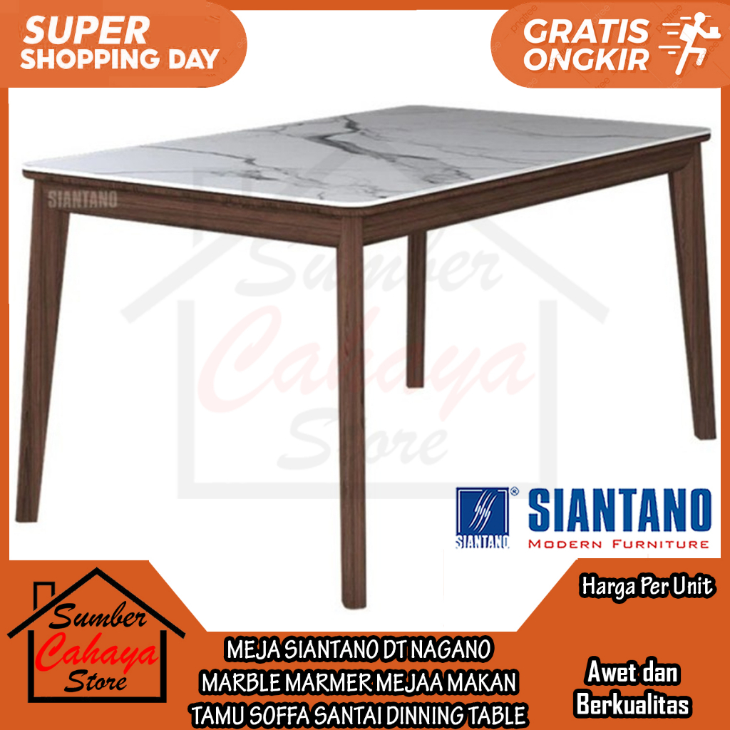 Jual [Kargo] MEJA MAKAN SIANTANO DT NAGANO DINNING TABLE MAKAN MARBLE ...