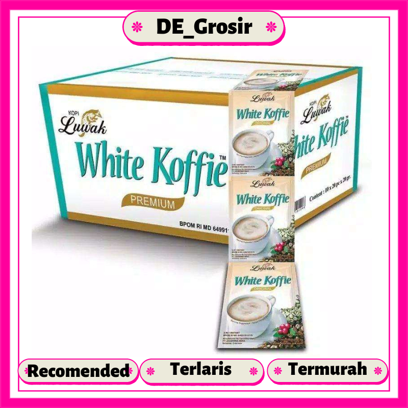 Jual Kopi Luwak White Coffee Original Dapat 1 Dus Isi 20 Renceng ( 200 ...