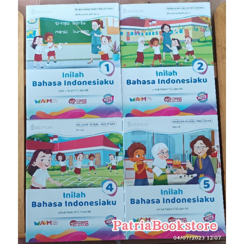 Jual Inilah Bahasa Indonesiaku SD Kelas 1 2 4 5 /Kurikulum Merdeka Tiga ...