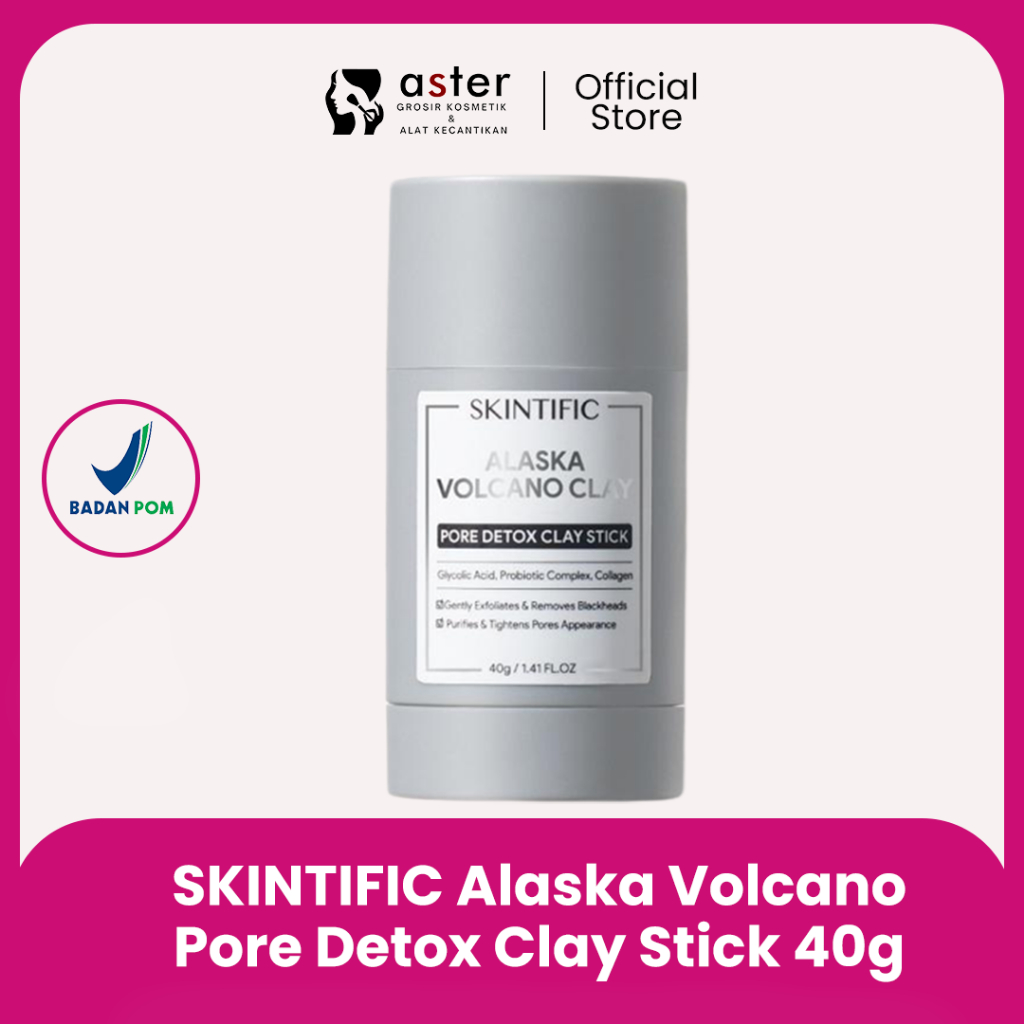 Jual Aster Kosmetik - SKINTIFIC Alaska Volcano Pore Detox Clay Stick ...