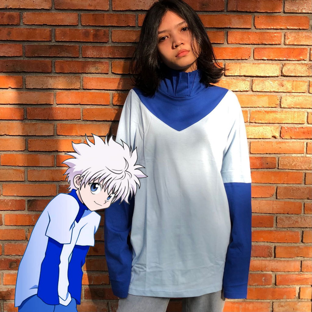 Jual Longsleeve Turtleneck Killua Cosplay Anime Hunter X Hunter Premium ...