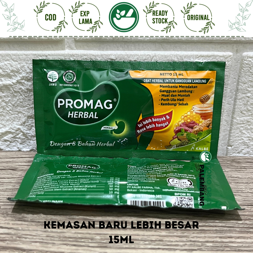 Jual PROMAG HERBAL 15ML 1 SACHET MAAG GANGGUAN ASAM LAMBUNG HERBAL MUAL ...