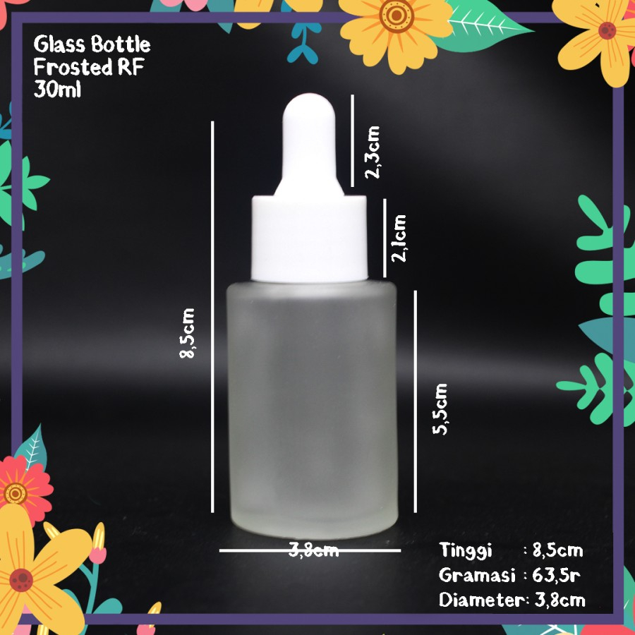 Jual BOTOL PIPET KACA FROSTED RF 30ML | Shopee Indonesia
