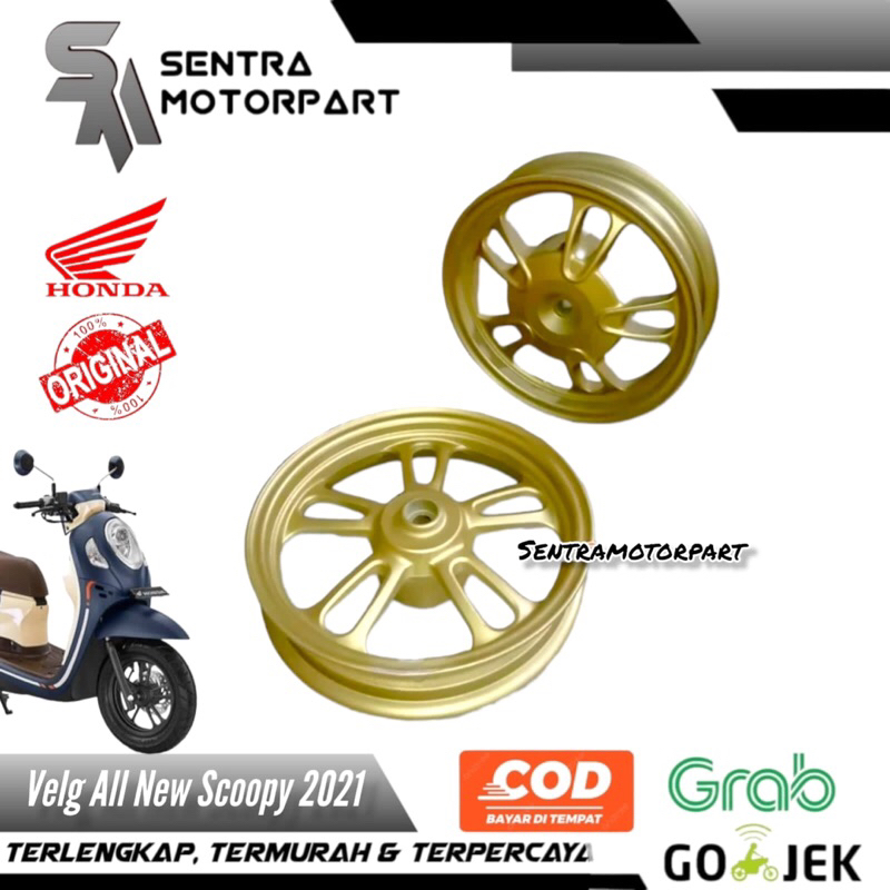 Jual Velg pelek racing all new scoopy prestige 2021 gold emas original ...