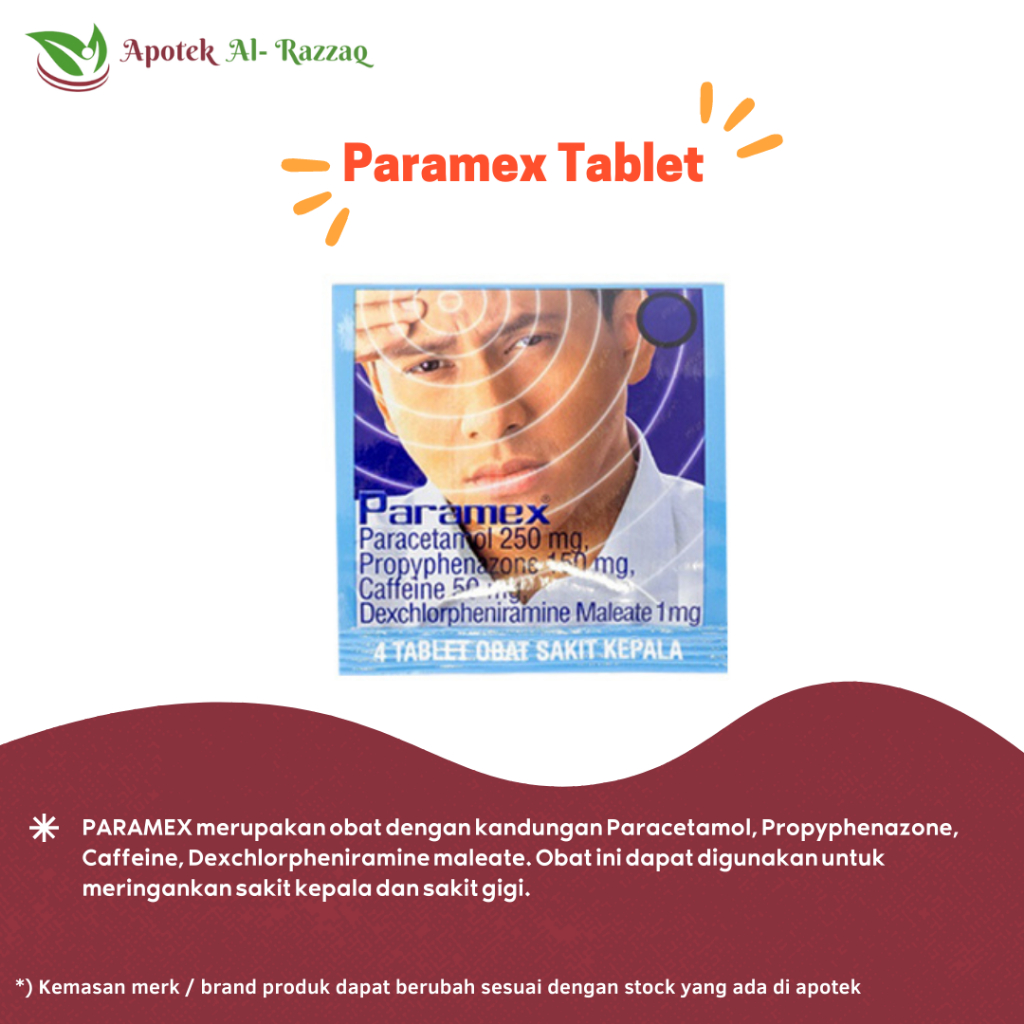 Jual Paramex Strip 4 Tablet - Sakit Kepala | Shopee Indonesia