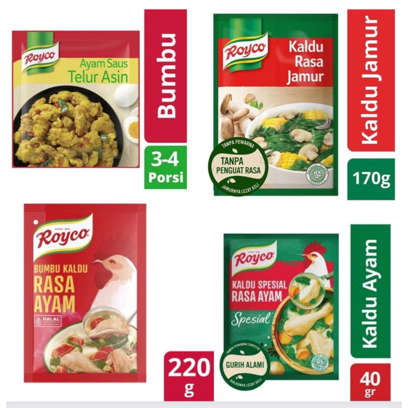 Jual Royco Kaldu ayam 220gr bumbu pelezat serba guna all varian ...