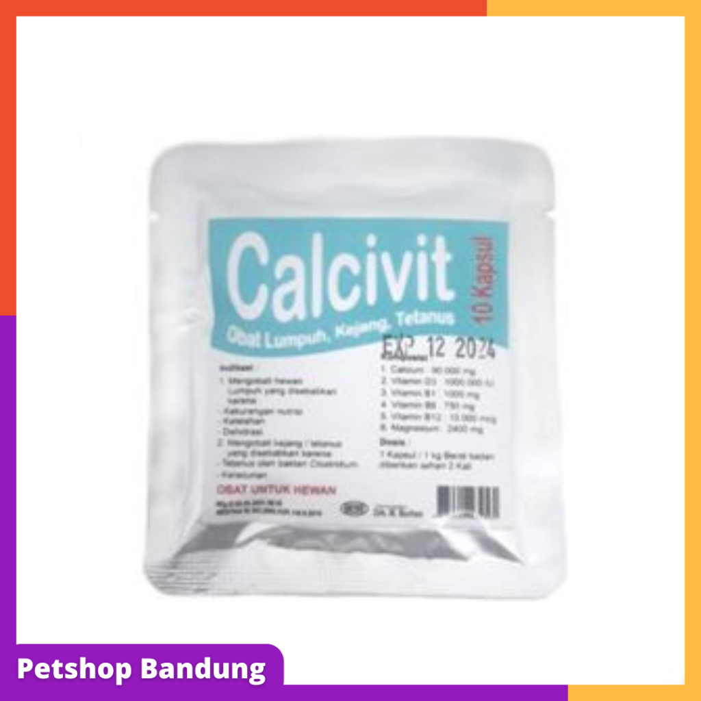 Jual PETSHOP BANDUNG CALCIVIT Tablet Isi 10 - Obat Lumpuh Kejang ...