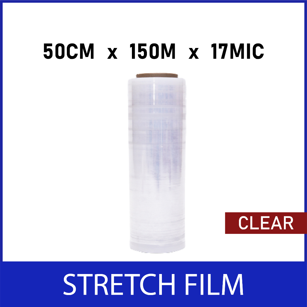 Jual PLASTIK WRAPPING 50CM X 150M | STRETCH FILM 50CM x 17MIC x ...