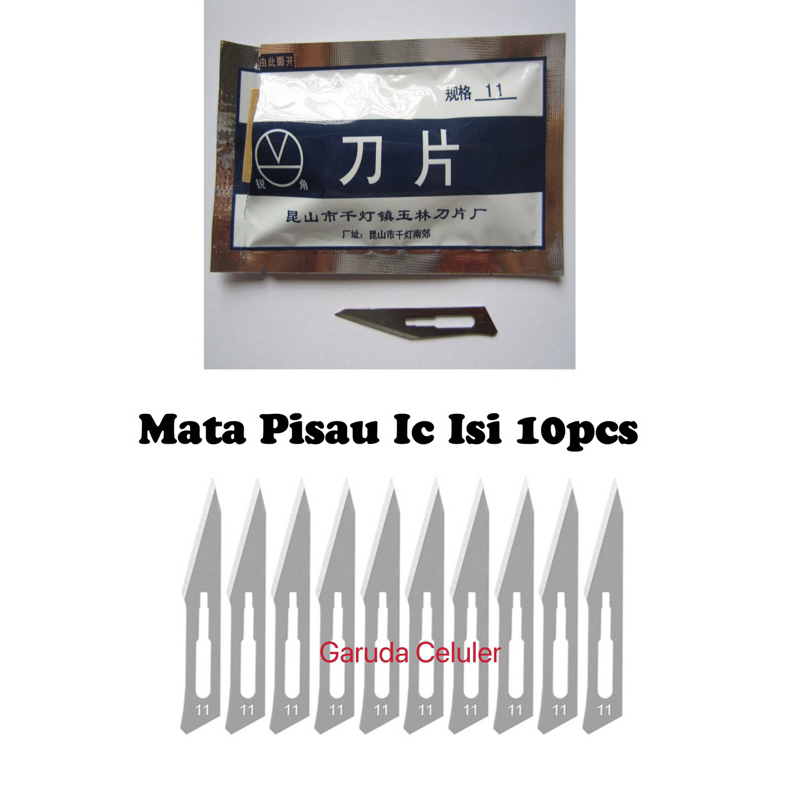 Jual MATA PISAU IC BLADES NO B11 ISI 10 PCS UNTUK SERVIS IC HEAD KNIFE ...
