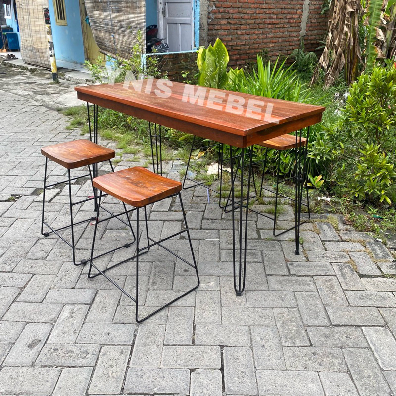 Jual Meja kursi minibar / meja cafe / meja makan / meja teras / meja ...