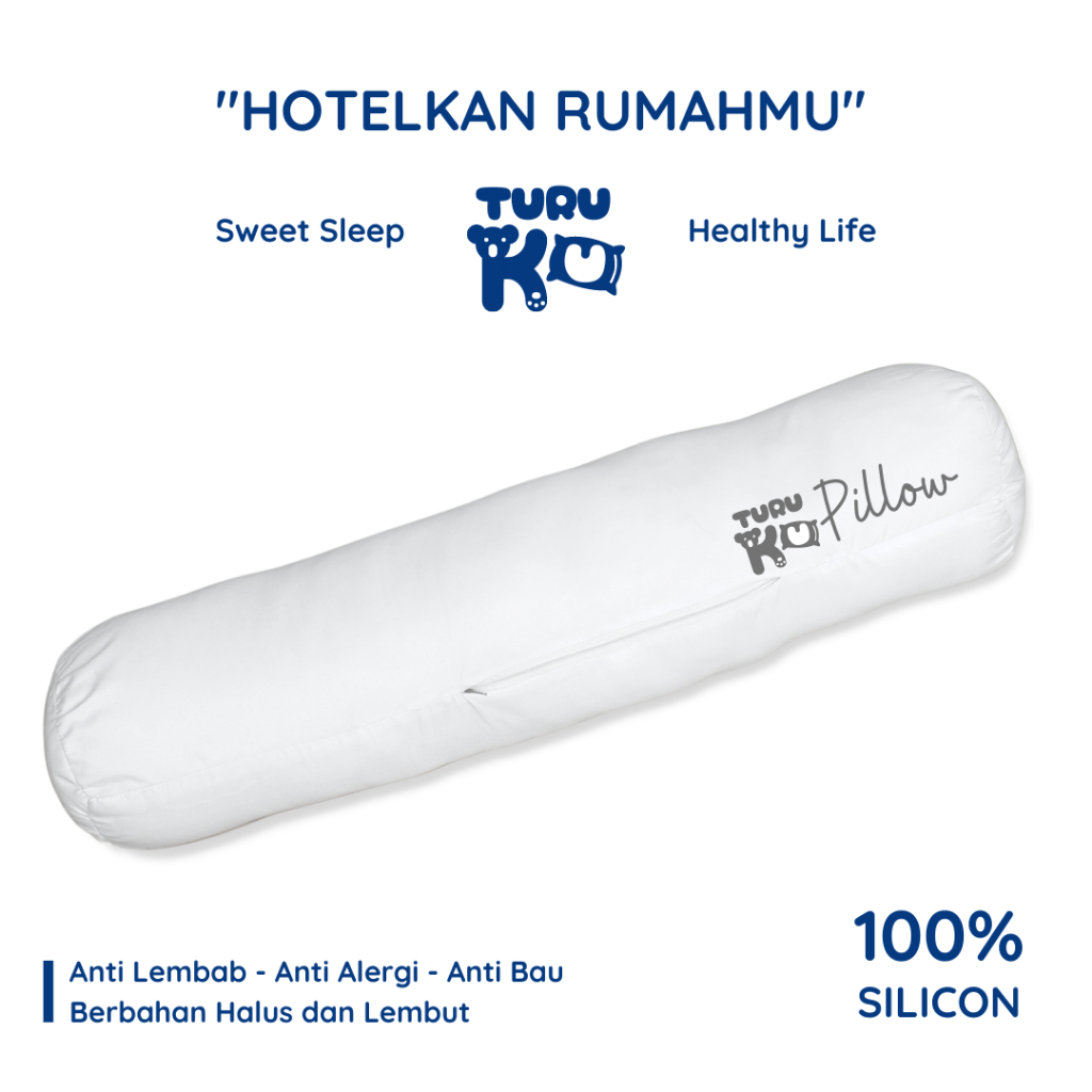 Jual Guling Hotel Dewasa 85x33 - 100% FULL SILICON MURNI Tanpa Campuran ...