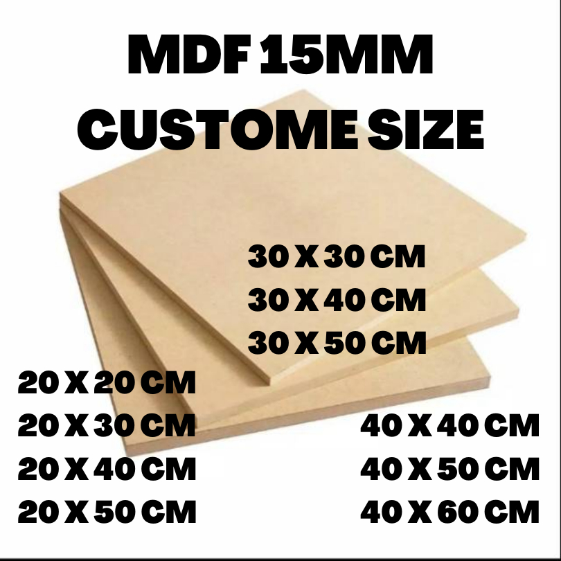 Jual MDF BOARD / Papan MDF 15 mm berbagai ukuran bisa CUSTOM | Shopee ...