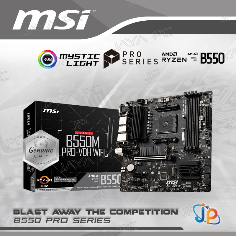 Jual Motherboard MSI B550M PRO-VDH WIFI (AM4, AMD, B550, DDR4, USB3.2 ...