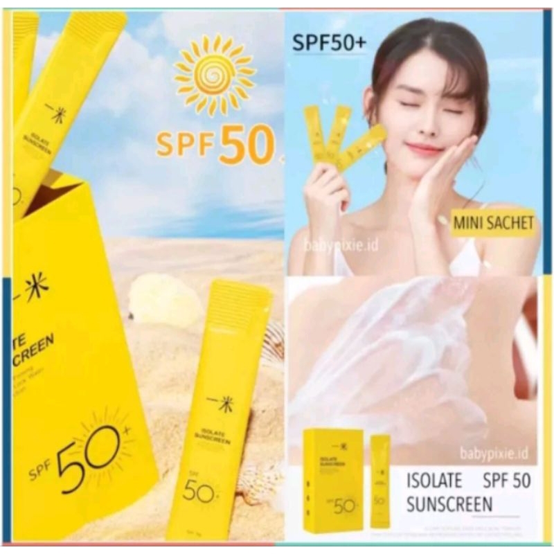 Jual SUNBLOCK/ISOLATE SUNSCREEN SACHET MINI SPF 50 PA+++ | Shopee Indonesia