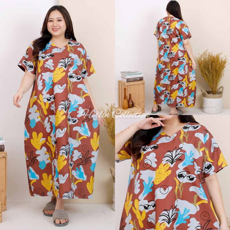 Jual [LD120] DASTER DRESS Jumbo XXL BIG SIZE Lengan Pendek - Banyak ...
