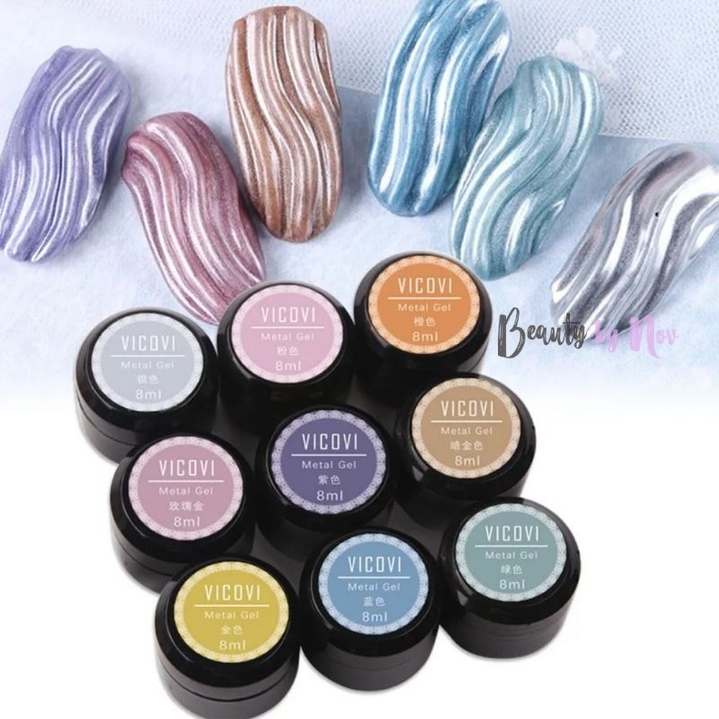 Jual VICOVI METAL GEL Polish Nail Art UV LED Painting Lukis | Shopee ...