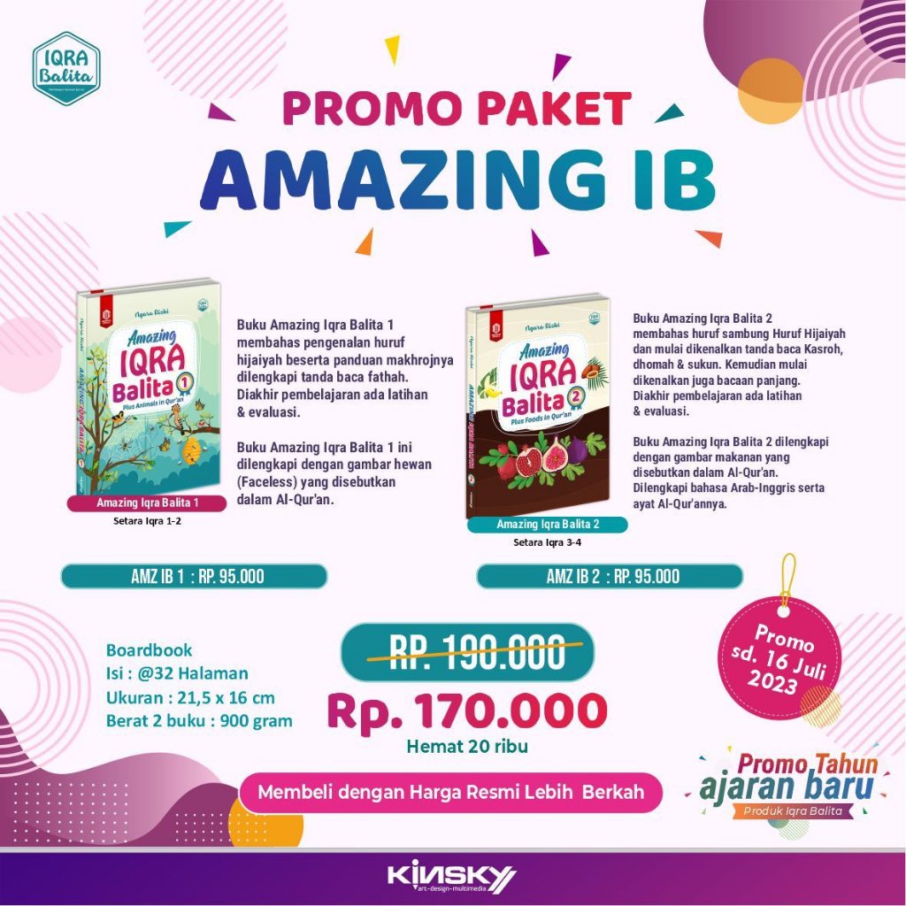 Jual PAKET AMAZING IQRA BALITA JILID 1 2 BOARDBOOK KINSKY | Shopee ...