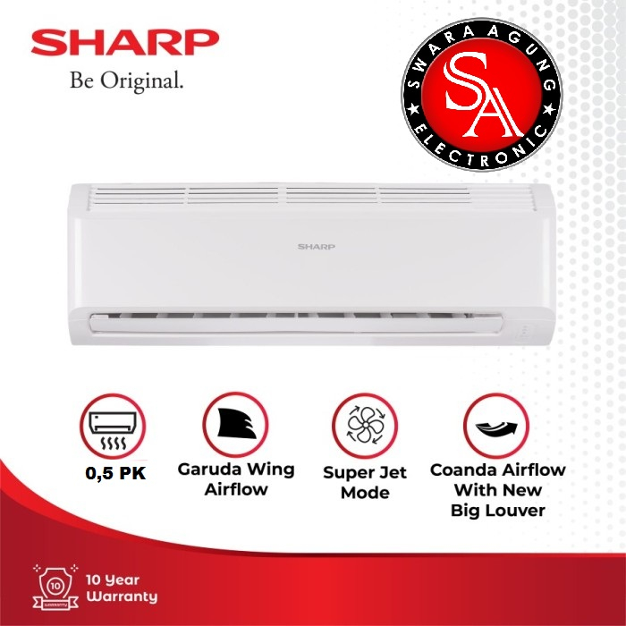 Jual Ac Split 0.5PK Sharp Seri Garuda Type : 05BEY (Gratis Pemasangan ...