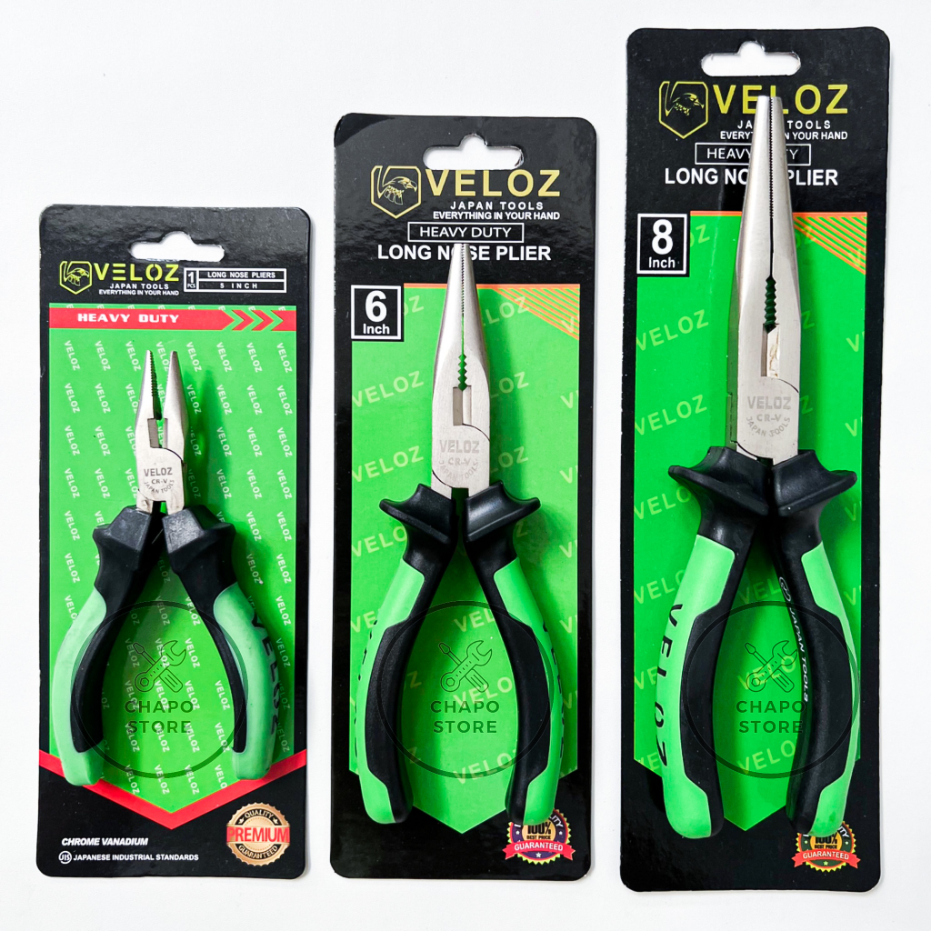 Jual Veloz tang lancip 5 6 8 inch long nose pliers | Shopee Indonesia