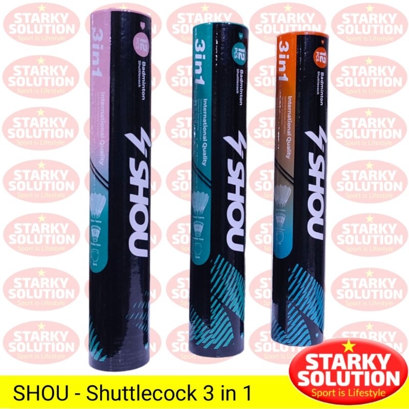 Jual Shuttlecock 3 IN 1 SHOU Kok Kock Bulutangkis Badminton 3in1 ...