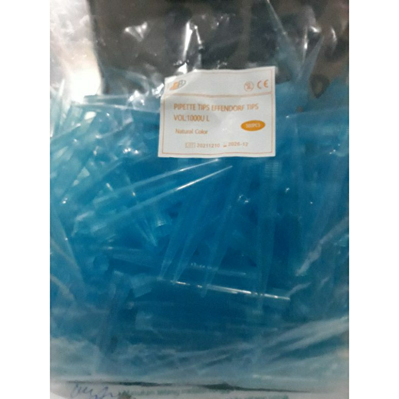 Jual Blue tip Micro pipet ukuran 1000 UL eppendrof satuan pcs | Shopee ...