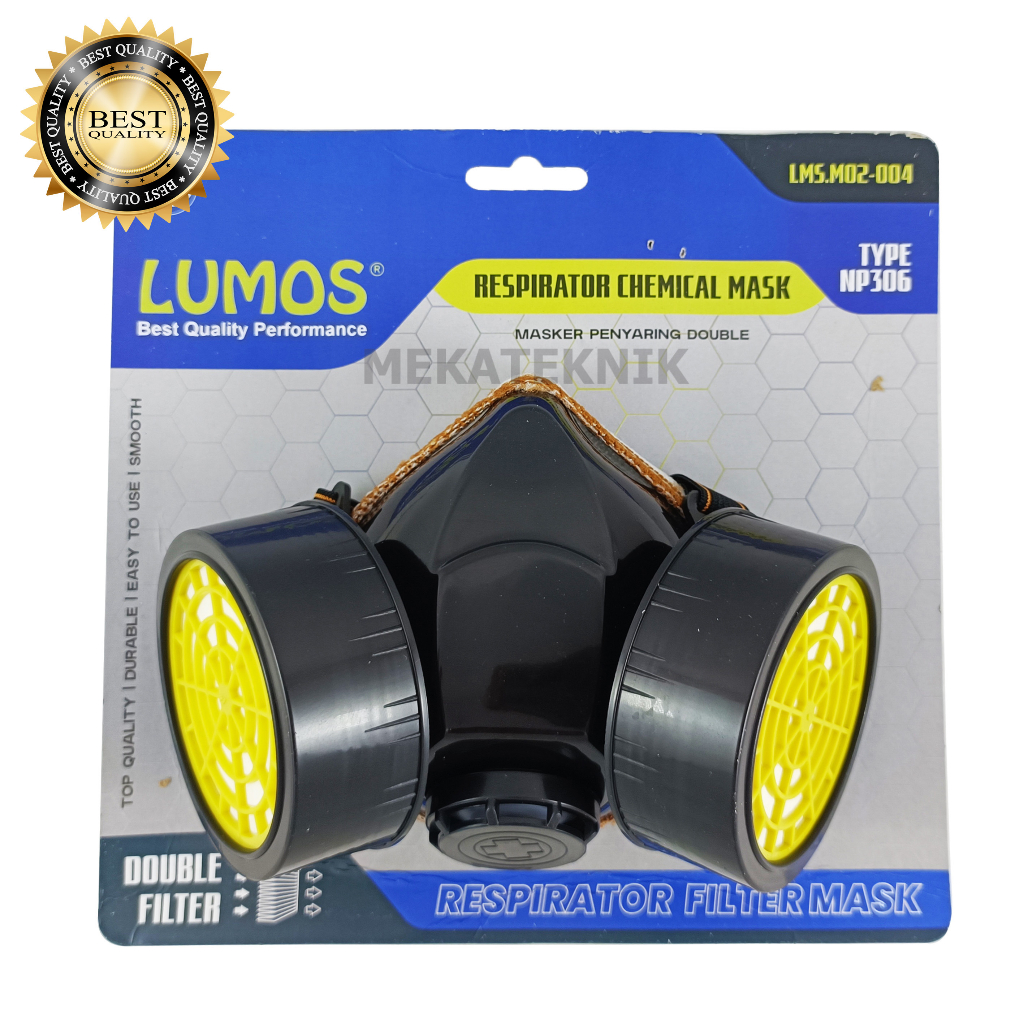 Jual MASKER DOUBLE NP 306 LUMOS / MASKER OBAT DOUBLE / MASKER INDUSTRI ...