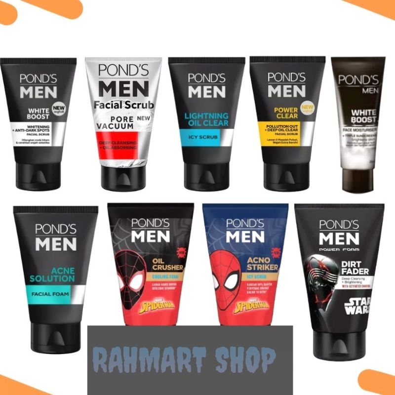 Jual PONDS Men Facial Foam 100g - Oil Control - Acne Solution - Anti ...
