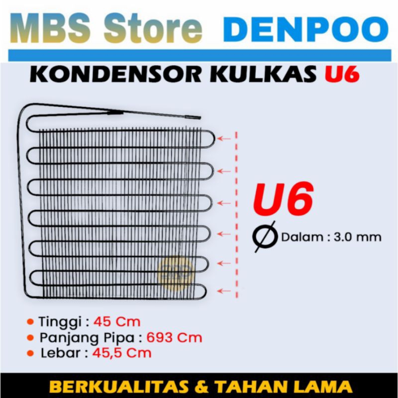 Jual Kondensor Kulkas /Showcase Feezerr & Pendingin Lain- (CONDENSOR U6 ...
