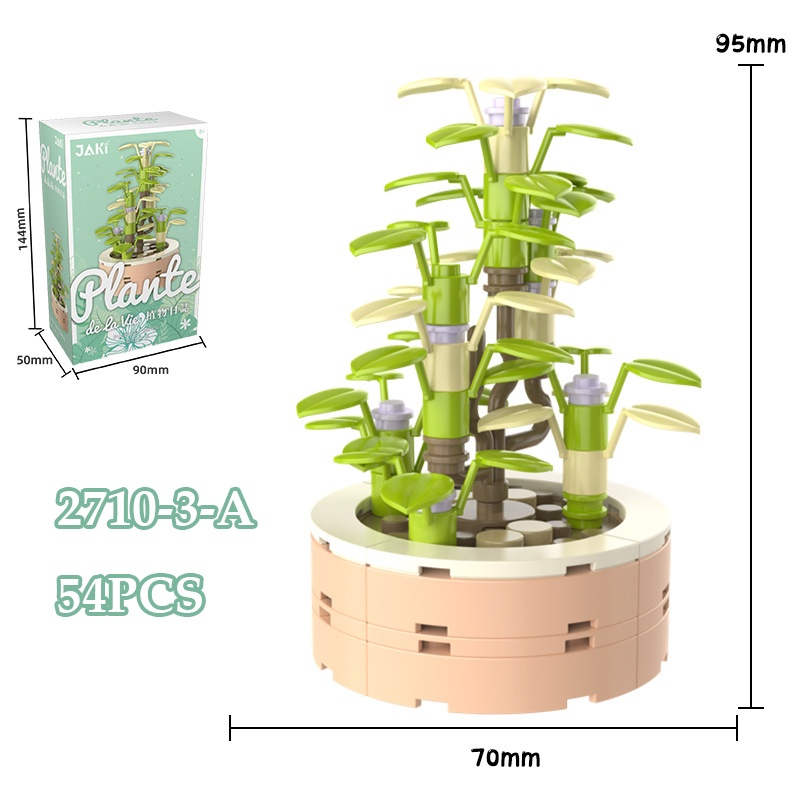 Jual MEKANSM DIY Partikel Kecil Blok Bangunan Succulent Pot Tanaman ...