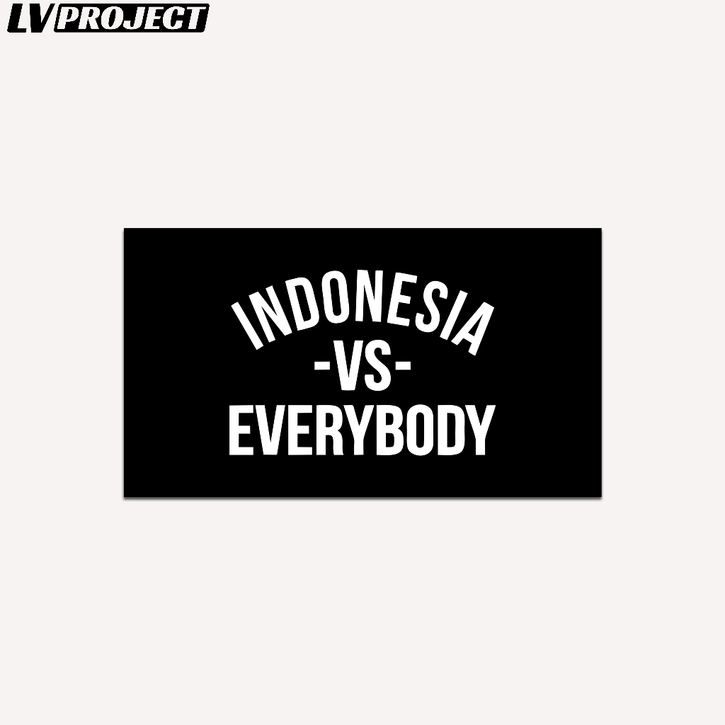 Jual Stiker Indonesia vs Everybody Sticker Helm Motor Laminasi Glossy ...