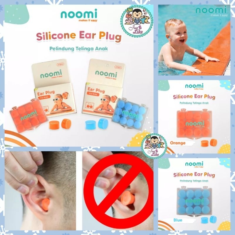 Jual NOOMI Silicone Air Plug / Noomi Baby Ear Plug Kids Penutup ...