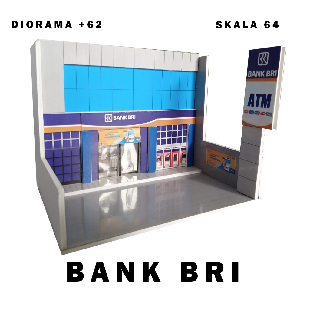 Jual DIORAMA / MINIATUR BANK BRI SKALA 64 BAHAN PVC | Shopee Indonesia