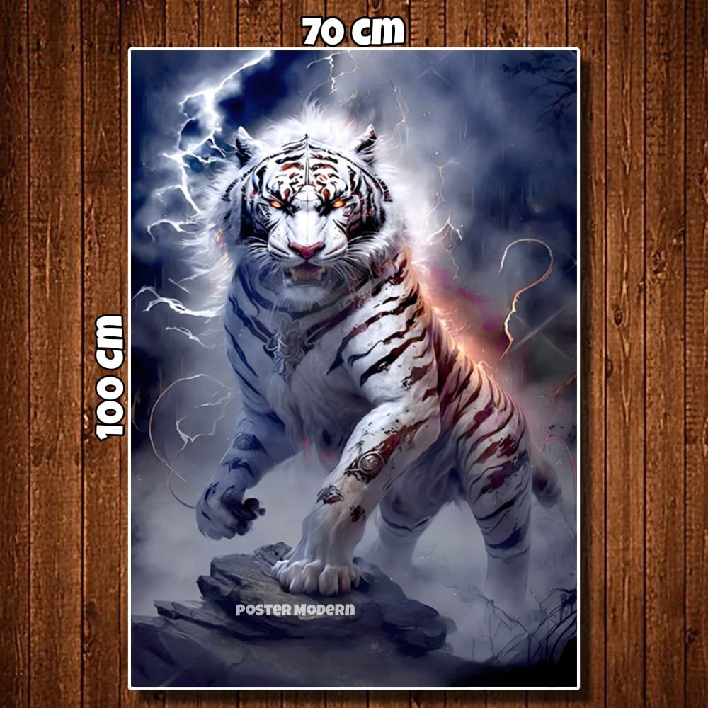 Jual Hiasan dinding Xtra Jumbo Poster Gambar Harimau Putih Code37 ...
