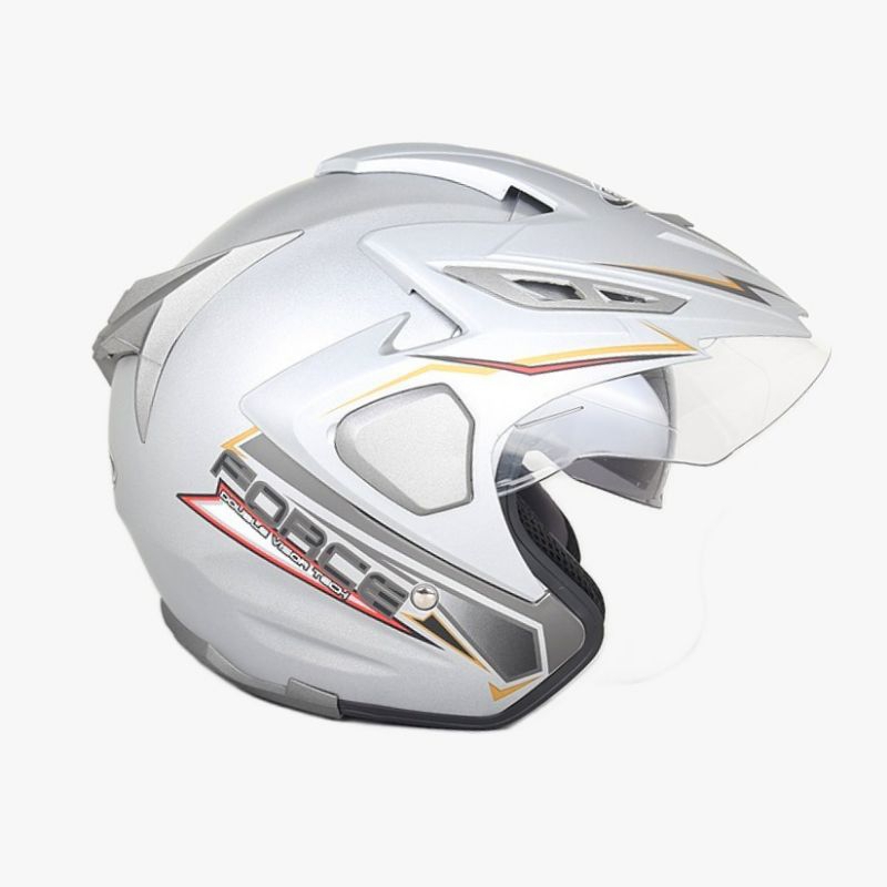 Jual Force Helm Helem Hlem Helmet SNI Half Face Double Visor Dewasa ...
