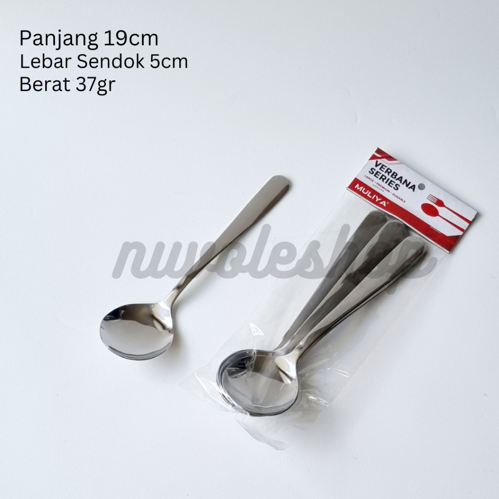 Jual Muliya Sendok Sup Bulat Stainless Tebal Mirror Finish | Shopee ...
