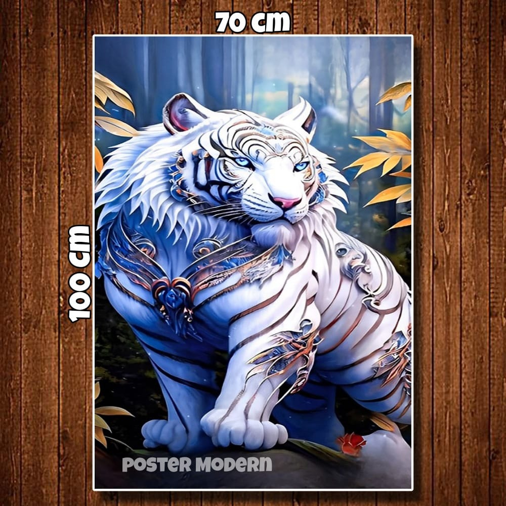 Jual Hiasan dinding Xtra Jumbo Poster Gambar Harimau Putih Code44 ...