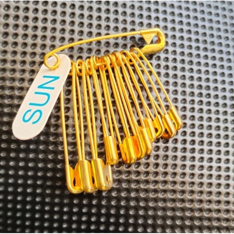 Jual Peniti SUN peniti Warna Gold 1 Renceng 12pcs | Shopee Indonesia