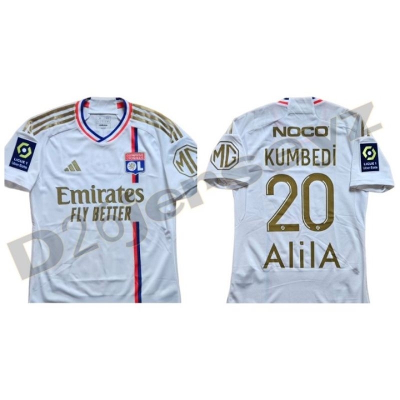 Jual Jersey Olympique Lyon Home FULL SPONSOR 2023 / 2024 + Nameset ...