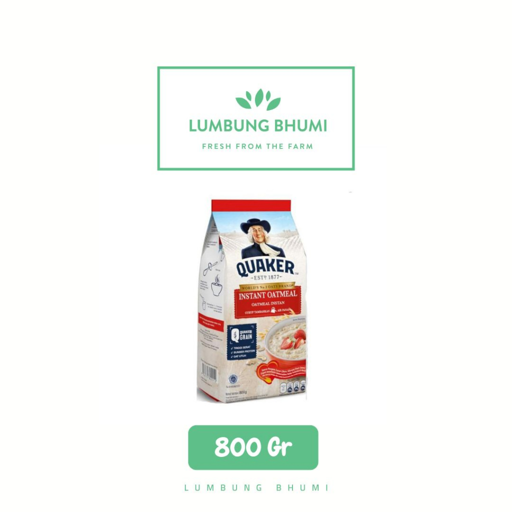 Jual QUAKER Sereal Oatmeal Merah 800 Gr 1 Pcs - Lumbung Bhumi | Shopee ...