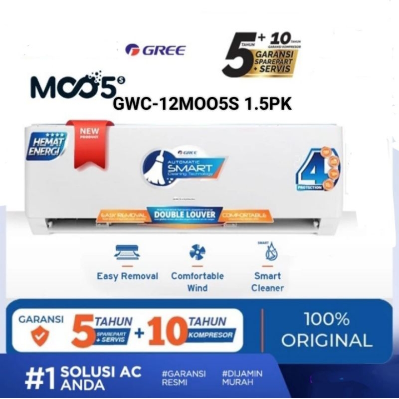 Jual AC SPLIT GREE GWC-12MOO5S 1.5 PK ( UNIT ONLY ) | Shopee Indonesia