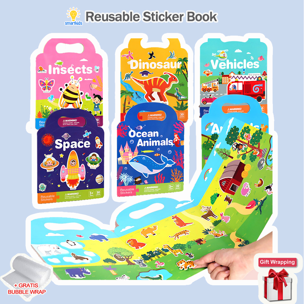 Jual Buku Sticker/ Bubble REUSABLE Sticker QUITE Book / Bag Style Buku ...