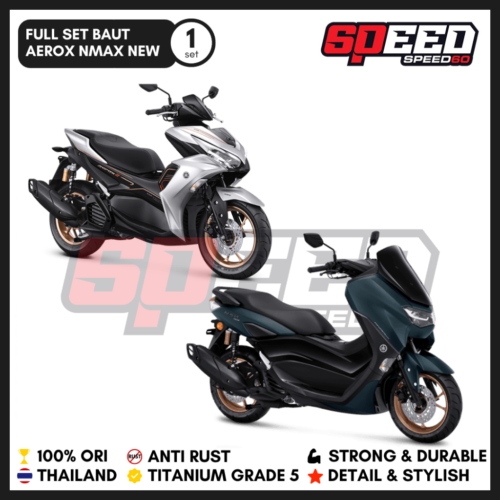 Jual Baut Titanium Full Set Yamaha Nmax Aerox New Grade 5 King Nut ...