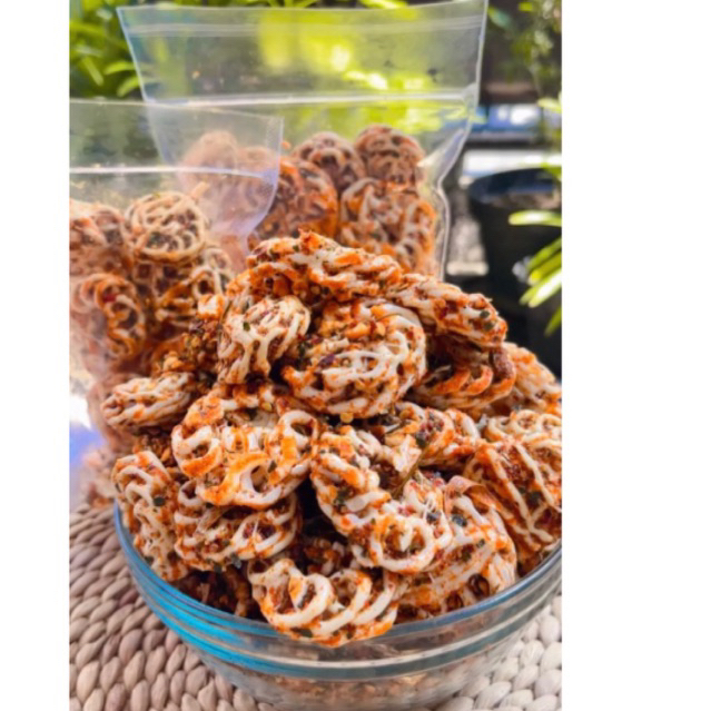 Jual KRUPUK SEBLAK RAFAEL | SEBRING | KERUPUK MAWAR PEDAS DAUN JERUK ...