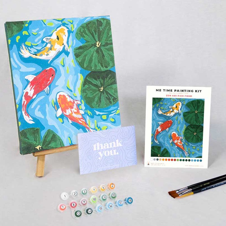 Jual 30x35 CM ARTIST GRADE PAINT BY NUMBER - ZEN KOI - HIGH QUALITY DIY ...