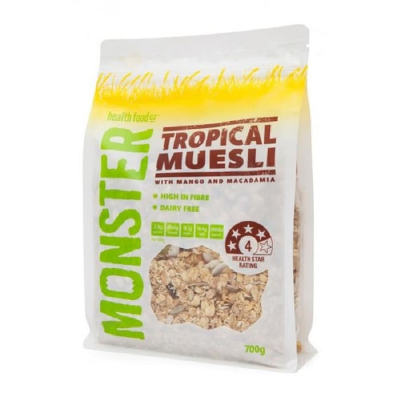 Jual Monster Muesli Tropical Sport High Fibre Berry / Sereal Cereal ...