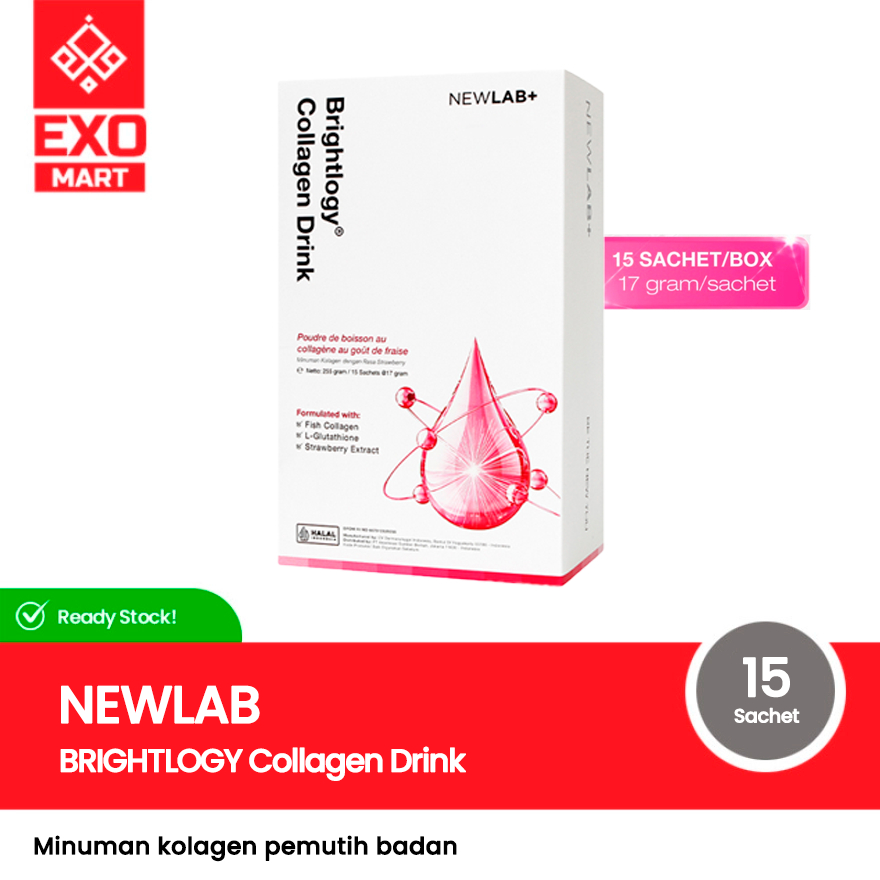 Jual NEWLAB - BRIGHTLOGY Collagen Drink 255g - 15 Sachet Minuman ...
