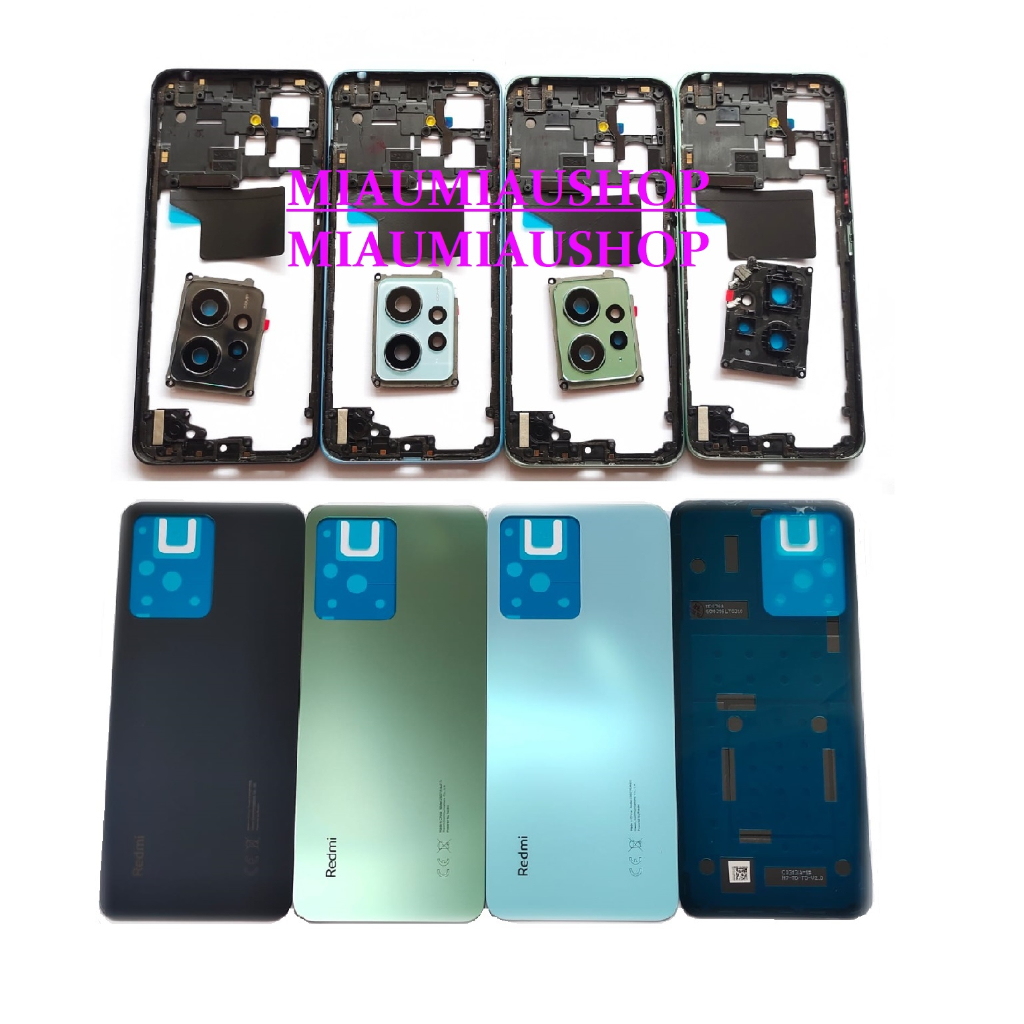 Jual BACK CASING + TULANG BEZEL CASING HOUSING XIAOMI REDMI NOTE 12 4G | Shopee Indonesia